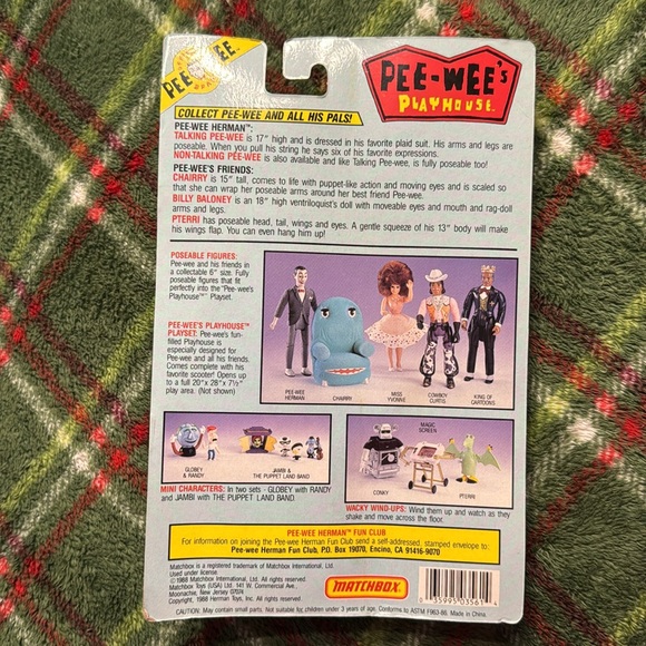 Pee Wee Herman | Other | Vintage Pee Wee Herman Doll Action Figure New ...